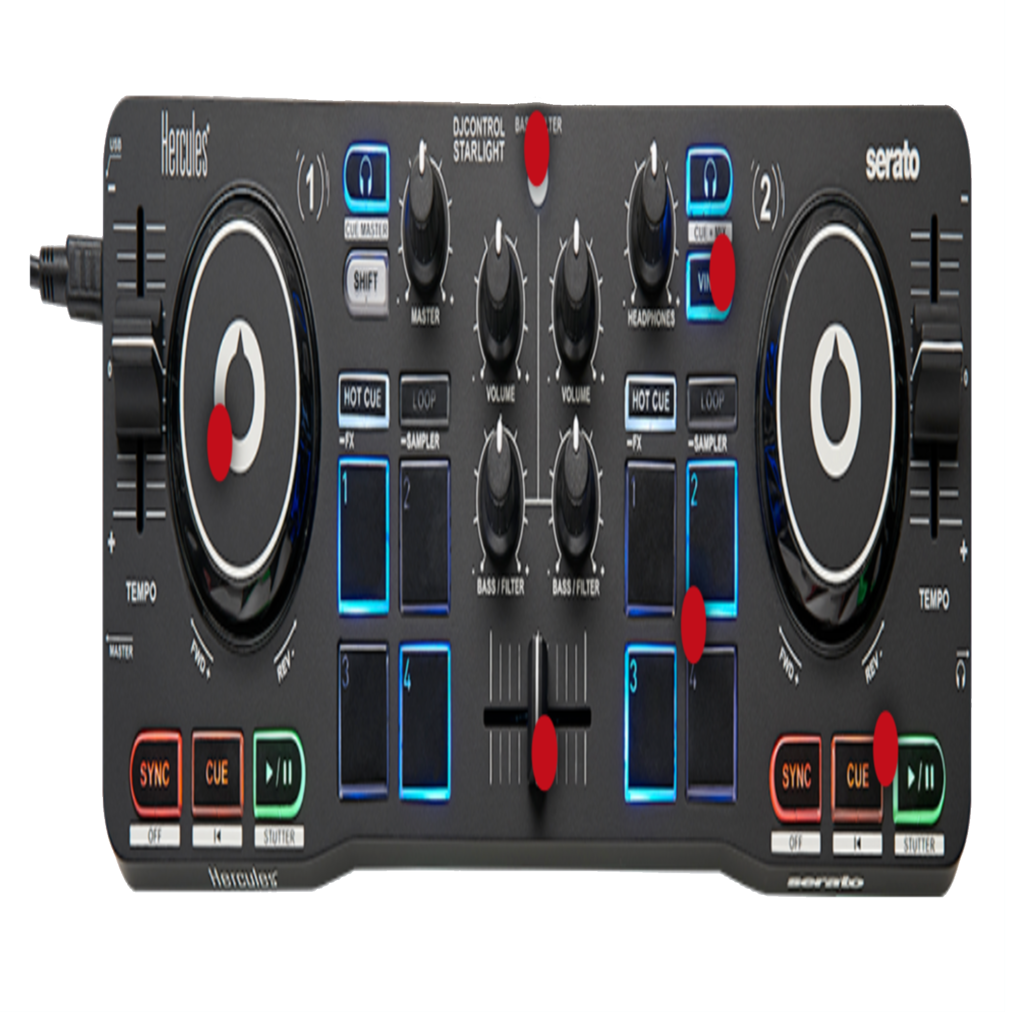 Hércules Controlador Dj Starlight - All Music Store