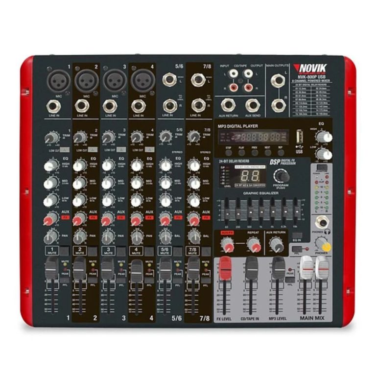novik Mixer de Potencia Nvk 800P - All Music Store